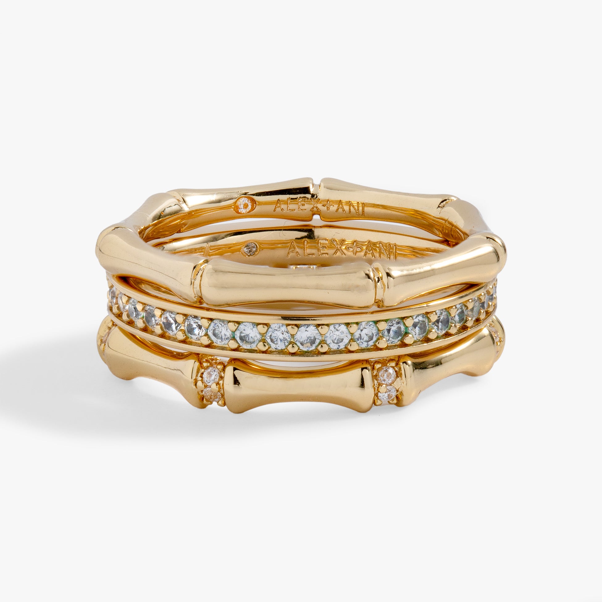 Bamboo Trio Ring Set – ALEX AND ANI