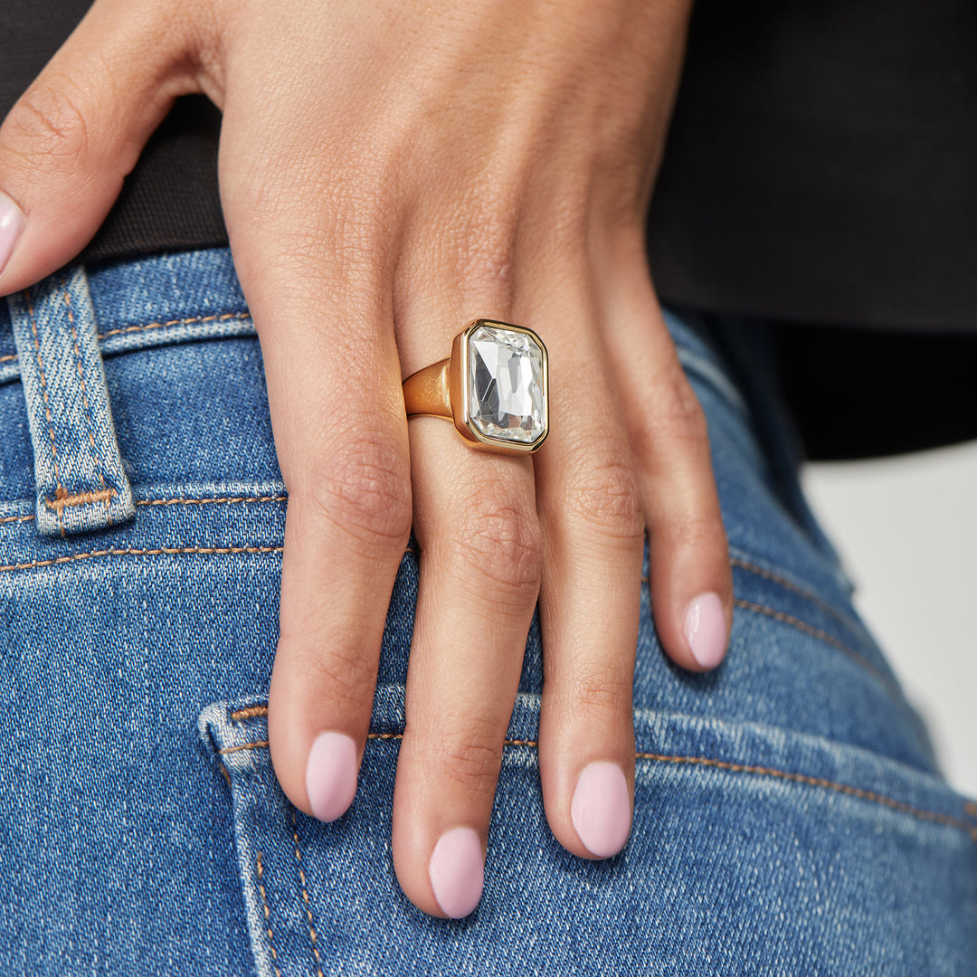 Emerald Cut Crystal Ring – ALEX AND ANI