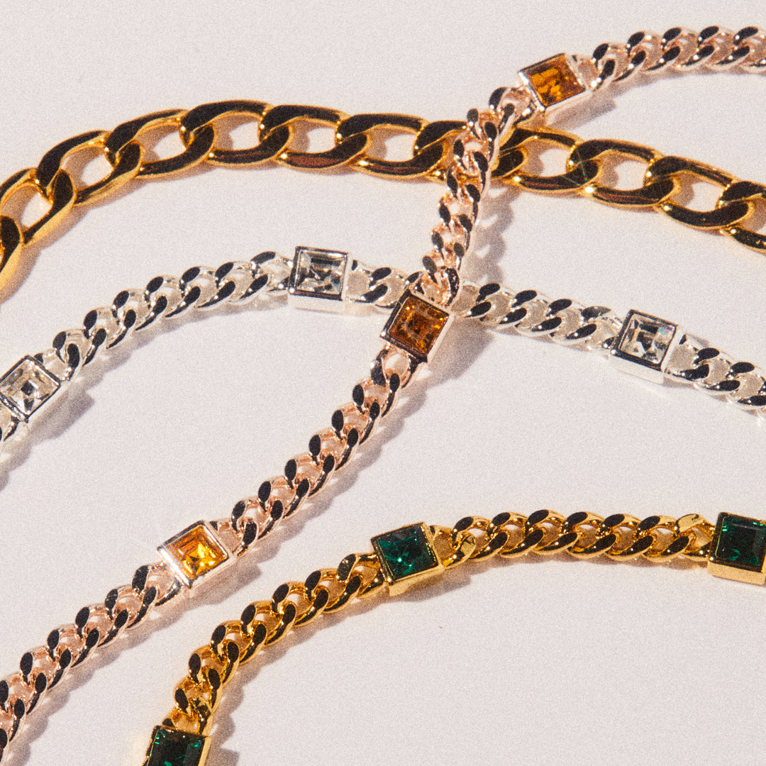 Topaz Curb Chain Bracelet, November Birthstone | ALEX AND ANI