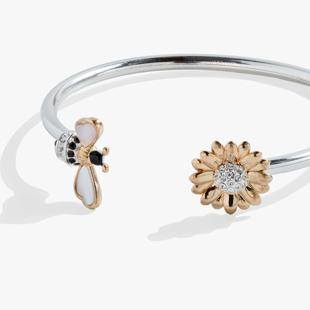 Sunflower & Bee Flex Cuff Alex and Ani – ALEX AND ANI