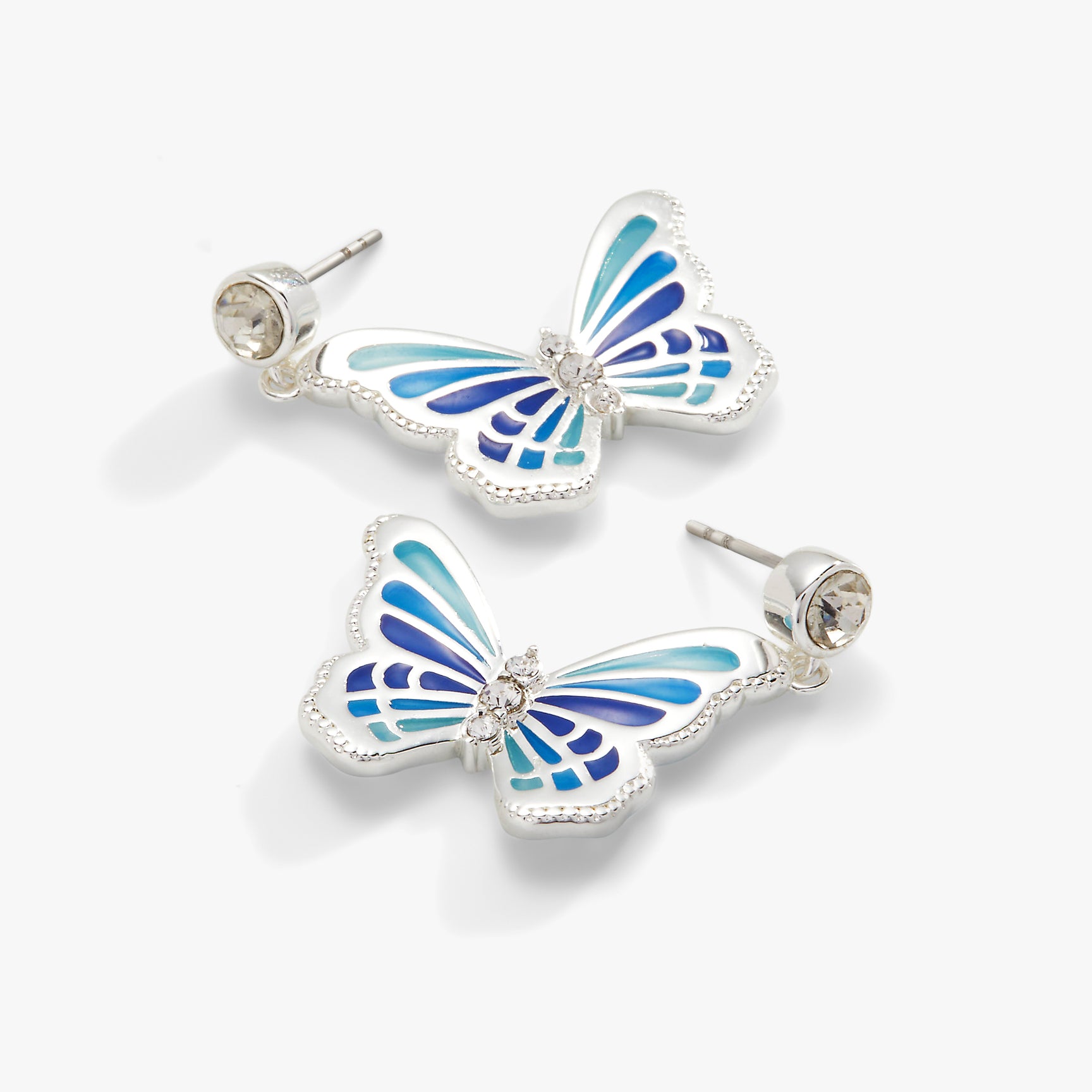 Butterfly Crystal Drop Earrings | ALEX AND ANI
