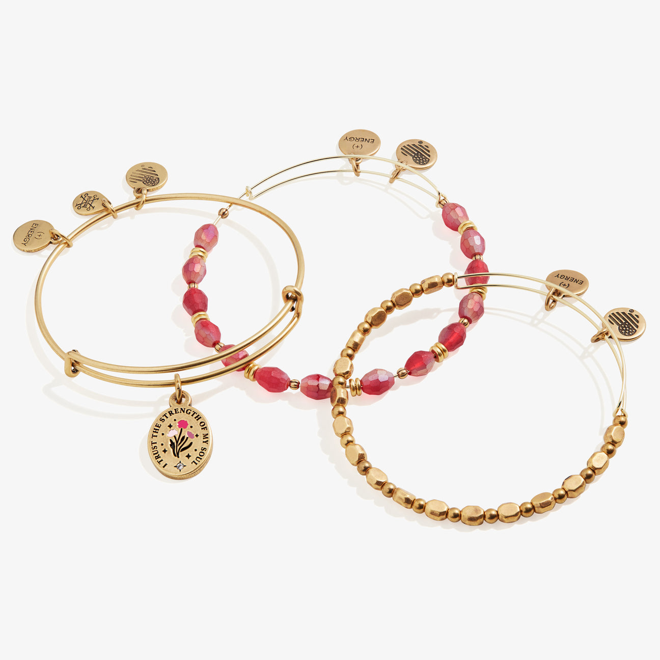 I Trust the Strength of My Soul' Charm Bangles, Set of 3 – ALEX AND ANI