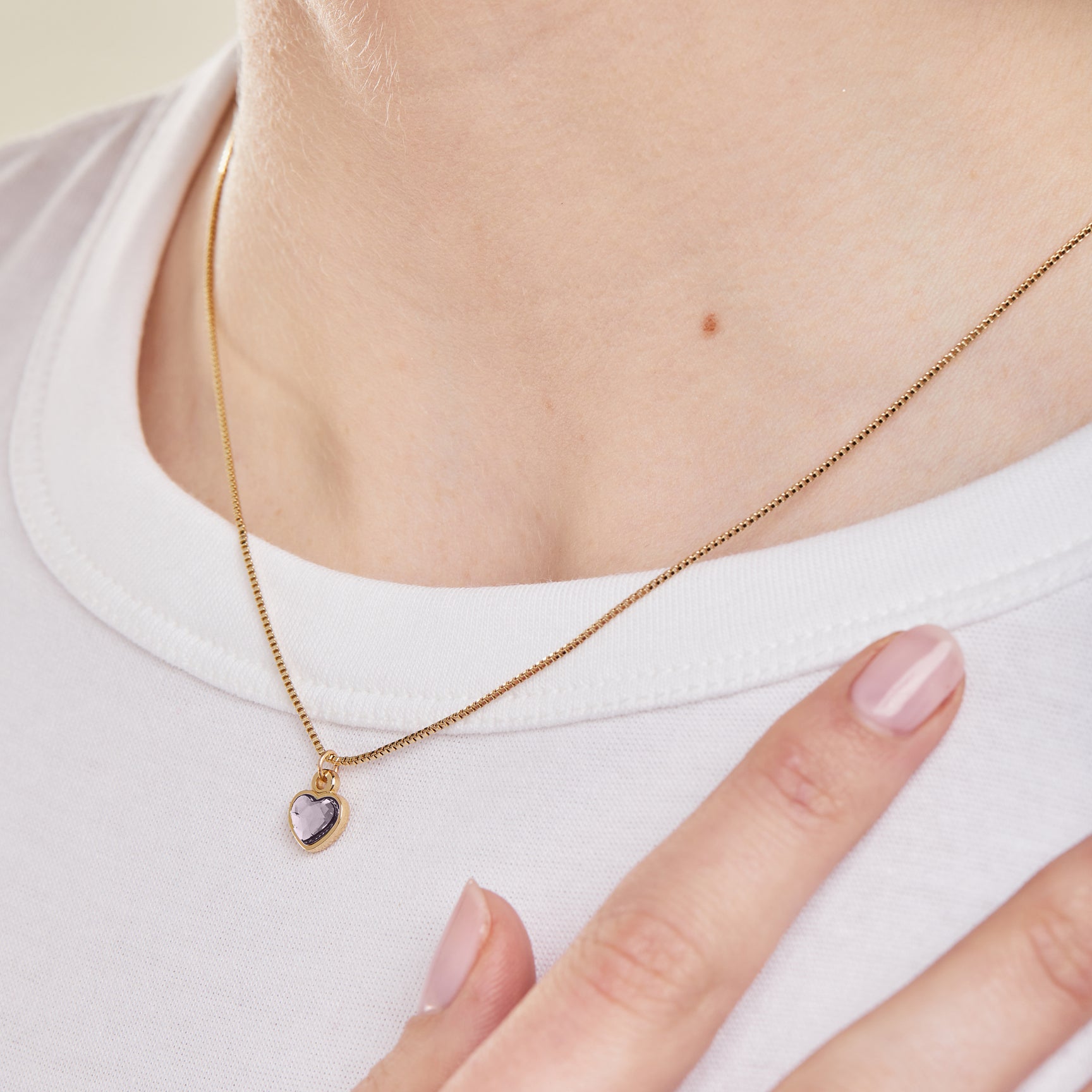 June Birthstone Light Amethyst Heart Necklace – ALEX AND ANI