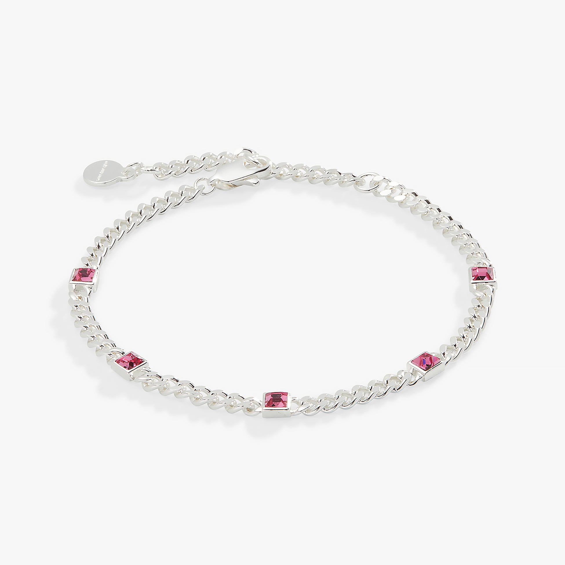 Rose Curb Chain Bracelet, October Birthstone | ALEX AND ANI
