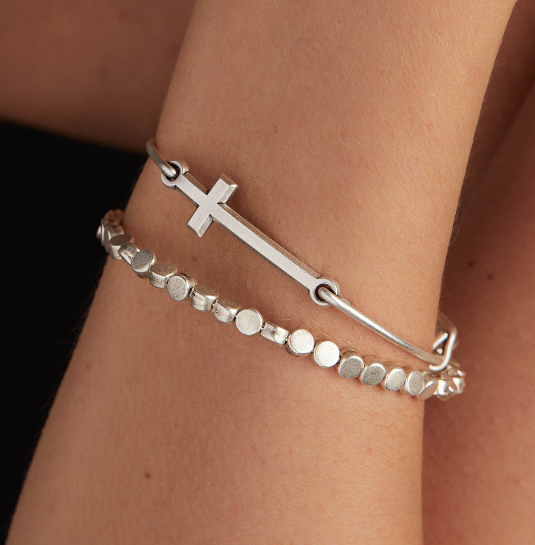 Spiritual Armor Cross Inline Charm Bangle | Alex and Ani – ALEX AND ANI